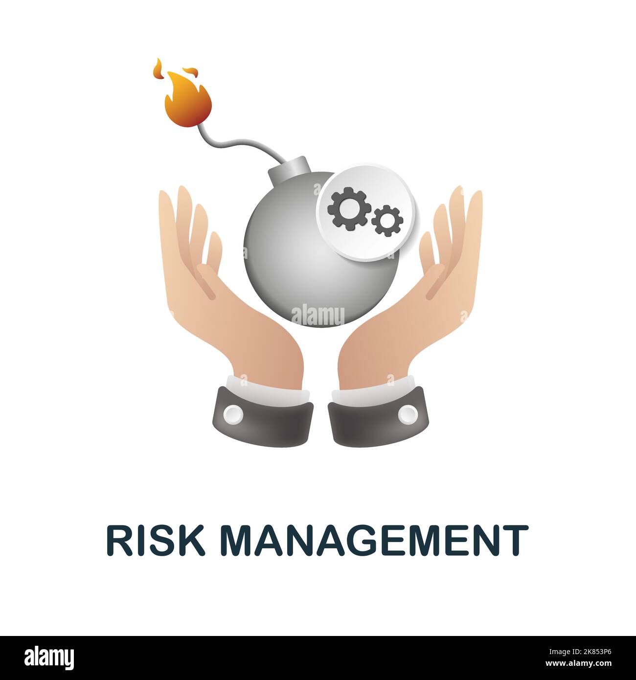 Risk Management icon. 3d illustration from esg collection. Creative ...
