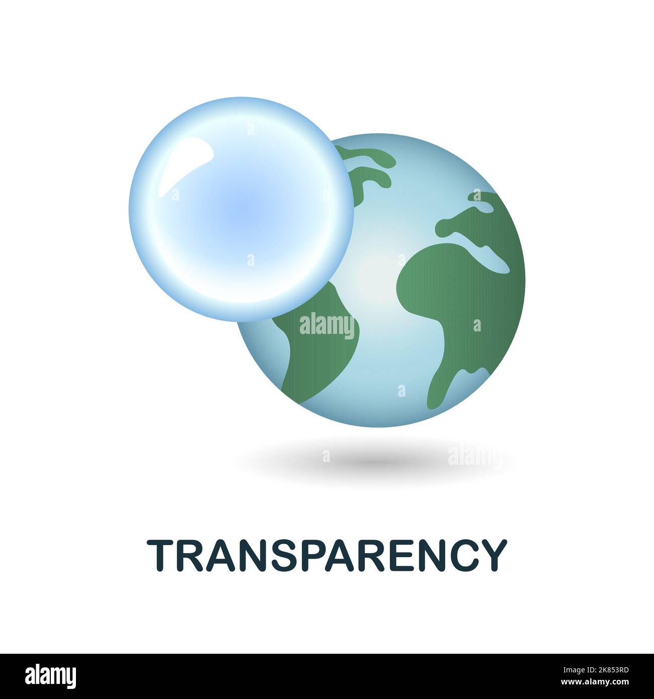 Transparency icon. 3d illustration from esg collection. Creative ...