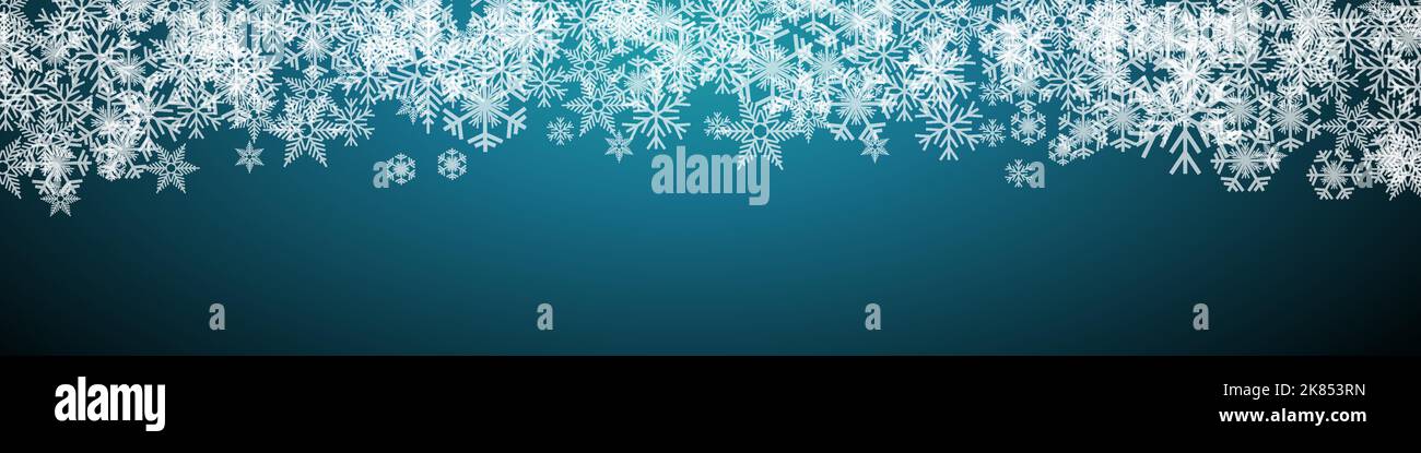 Vector Winter Background. A cold Christmas with snowfall and ice ...
