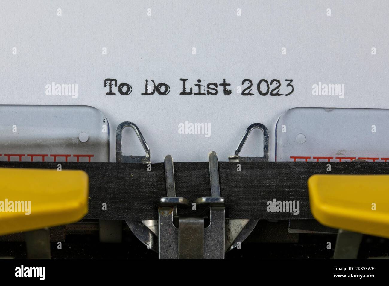 To Do List 2023 - written on an old typewriter Stock Photo - Alamy