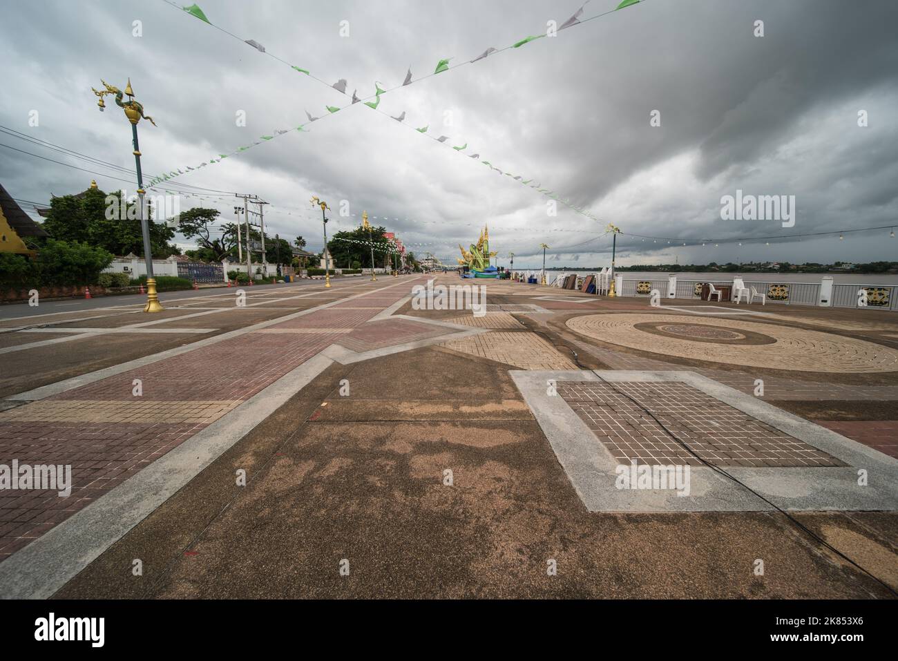 Nong Khai, a city in north-east Thailand situated directly on the ...