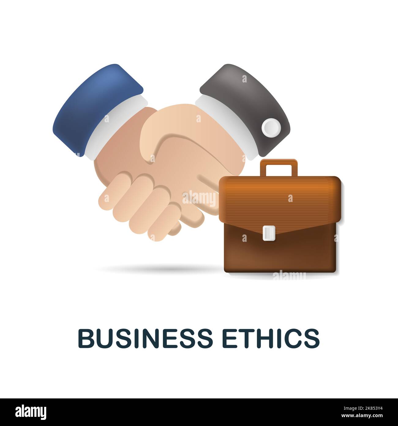 Business Ethics icon. 3d illustration from esg collection. Creative ...
