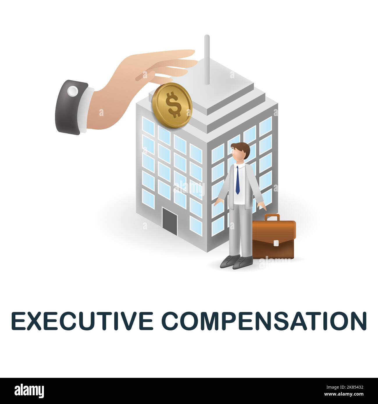 Executive Compensation icon. 3d illustration from esg collection ...