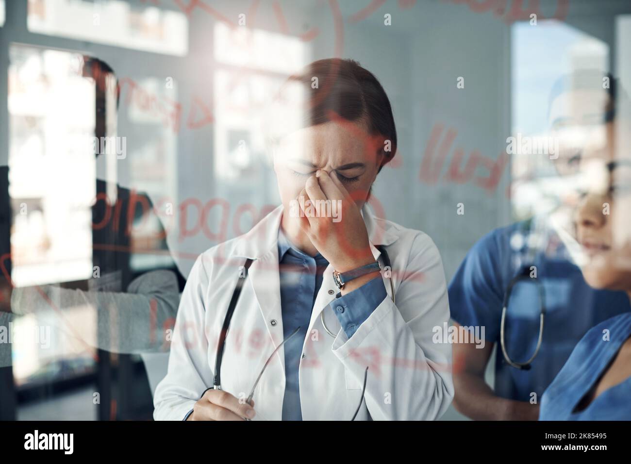 This is not my day. Shot a group of doctors discussing formulas in the ...