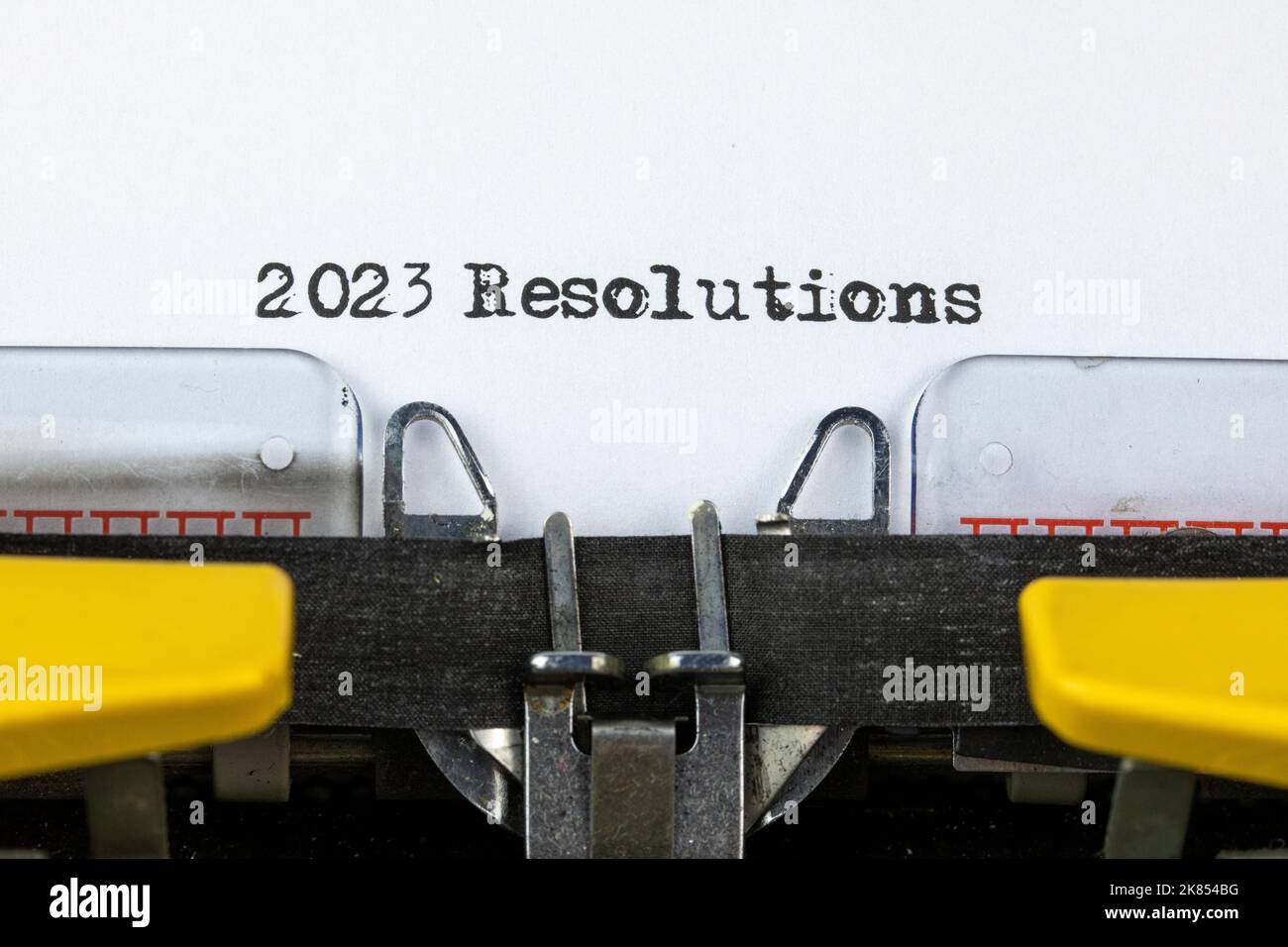 2023 Resolutions written on an old typewriter Stock Photo - Alamy
