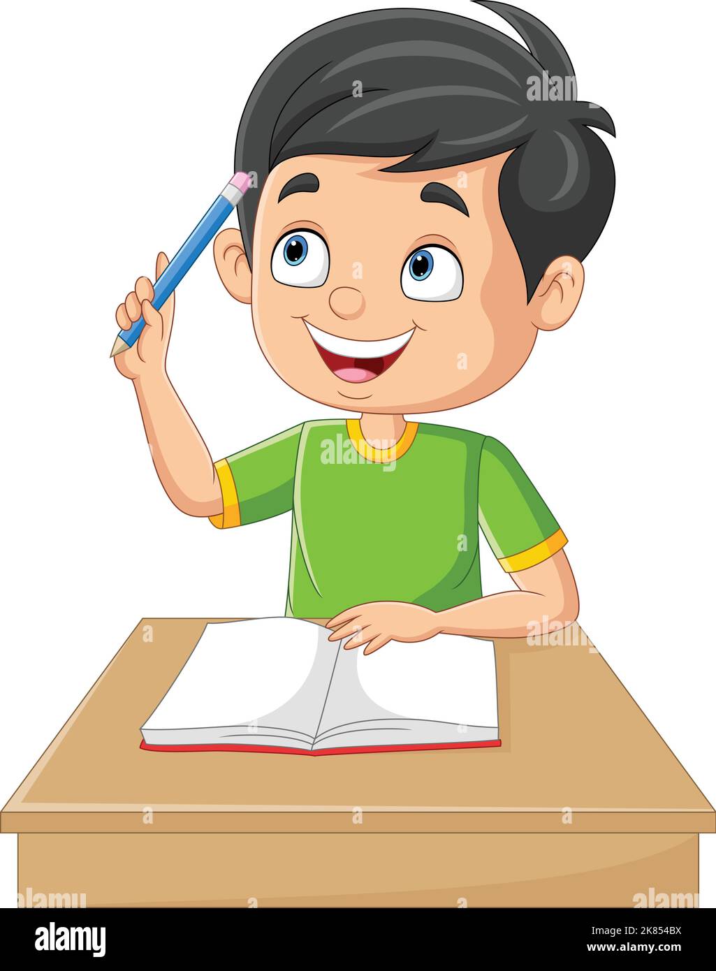 Having an idea child Stock Vector Images - Alamy