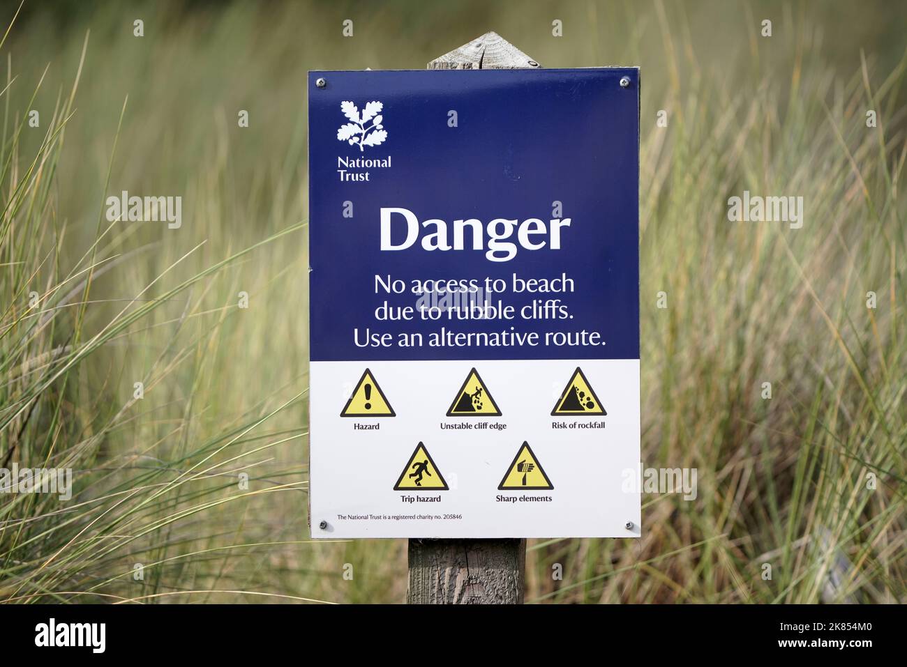 National Trust. Warning Sign Stock Photo - Alamy