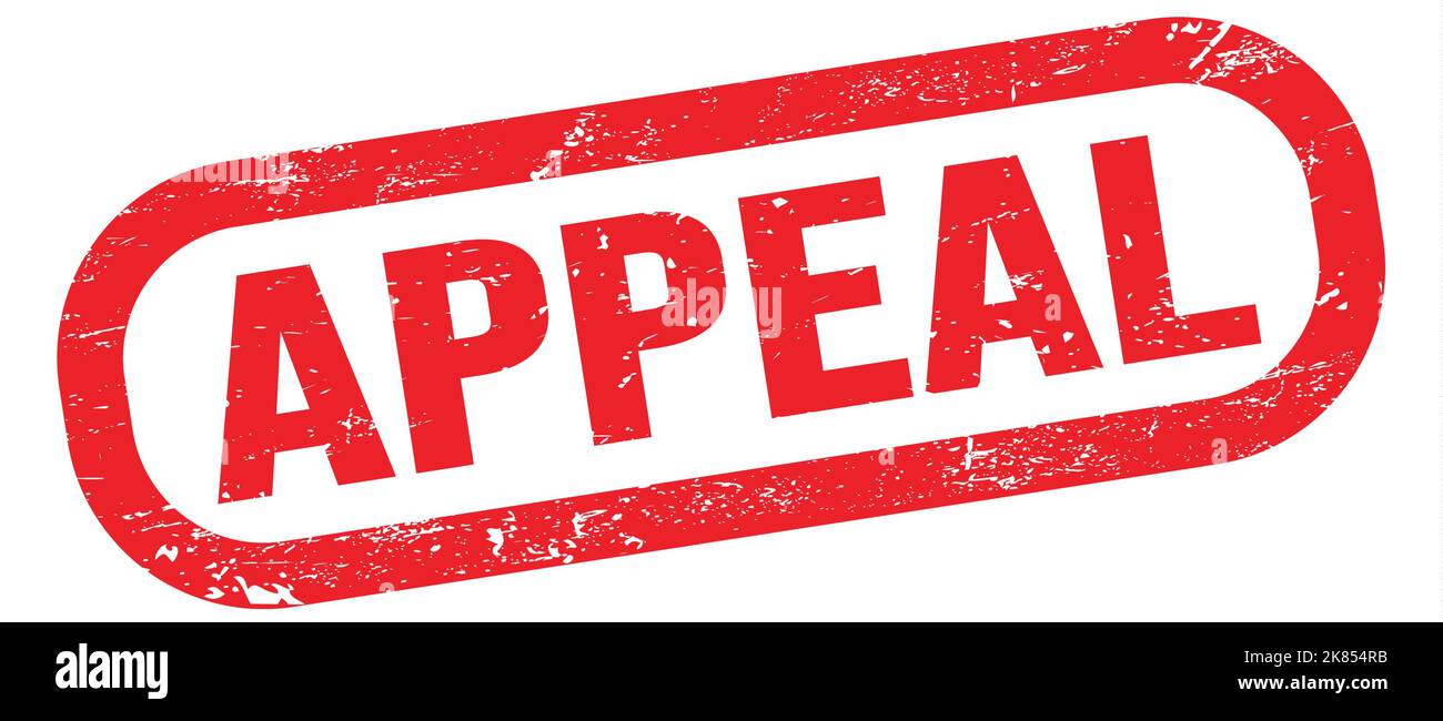 APPEAL, text written on red rectangle stamp sign Stock Photo - Alamy