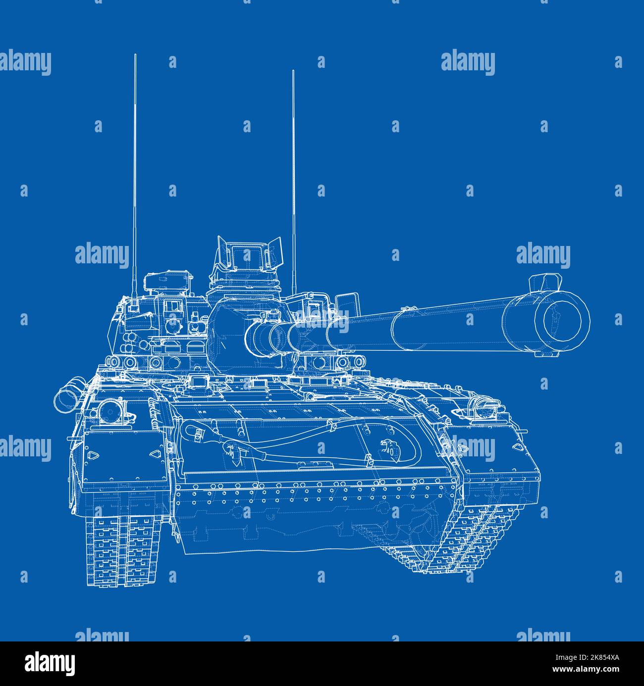 Tank. Vector rendering of 3d Stock Vector Image & Art - Alamy