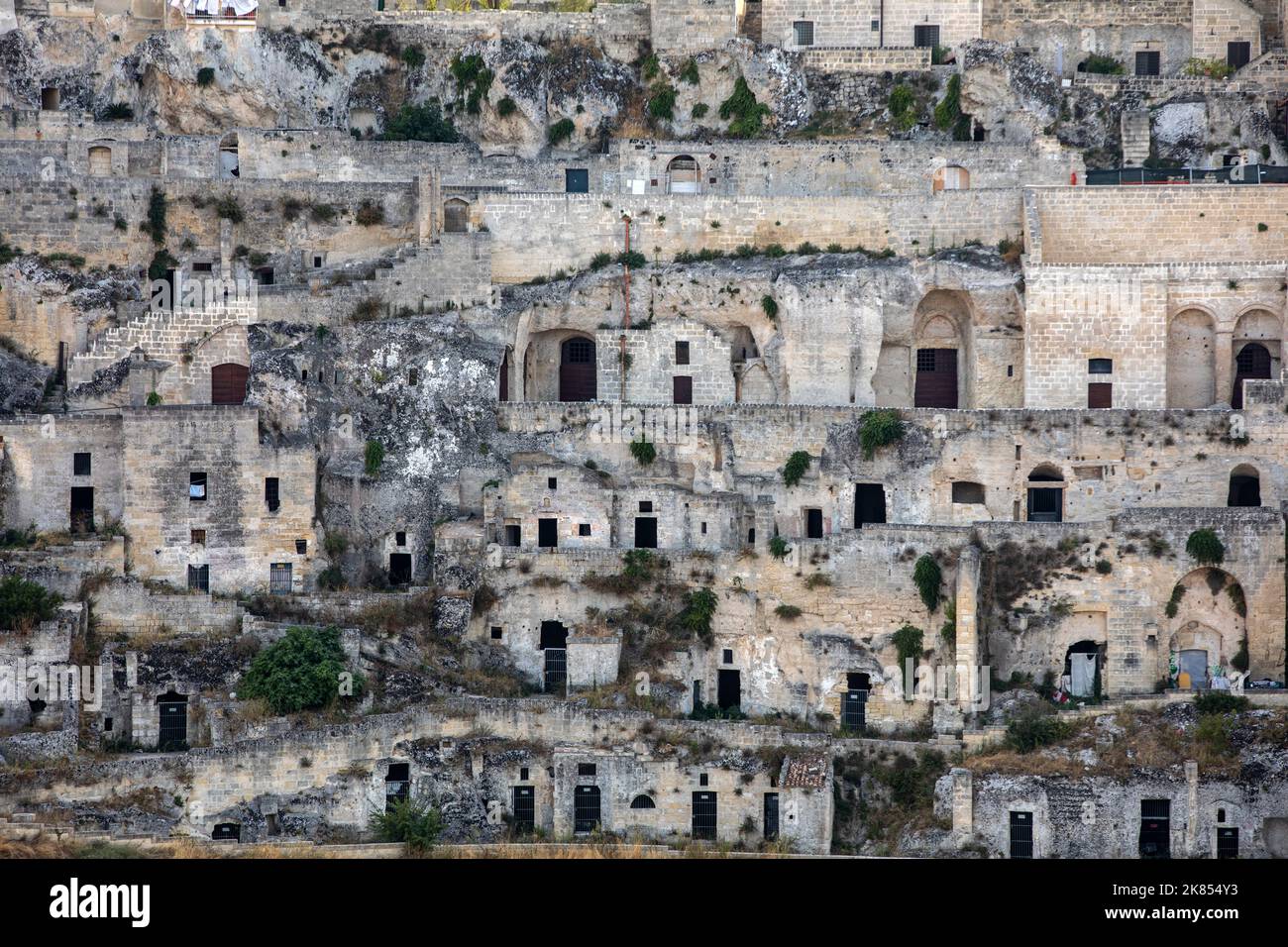 Panoramic view of Sassi di Matera a historic district in the city of ...