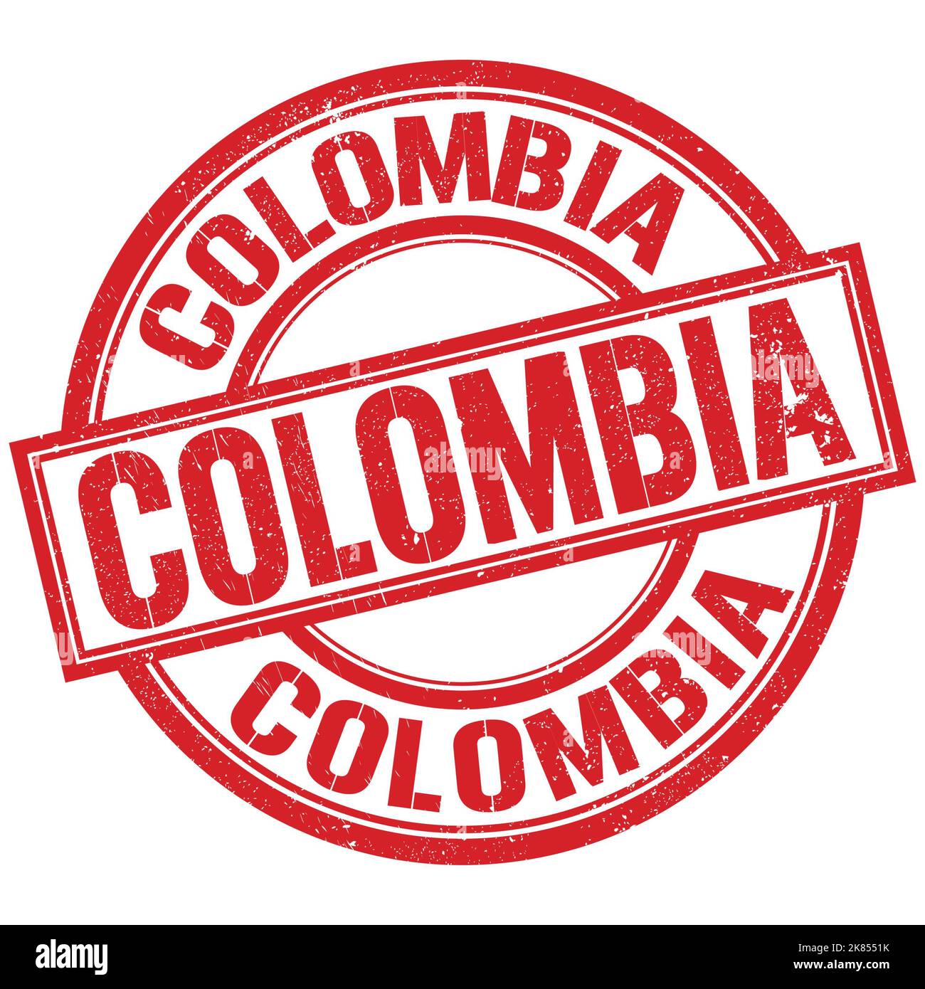 COLOMBIA text written word on red round stamp sign Stock Photo - Alamy