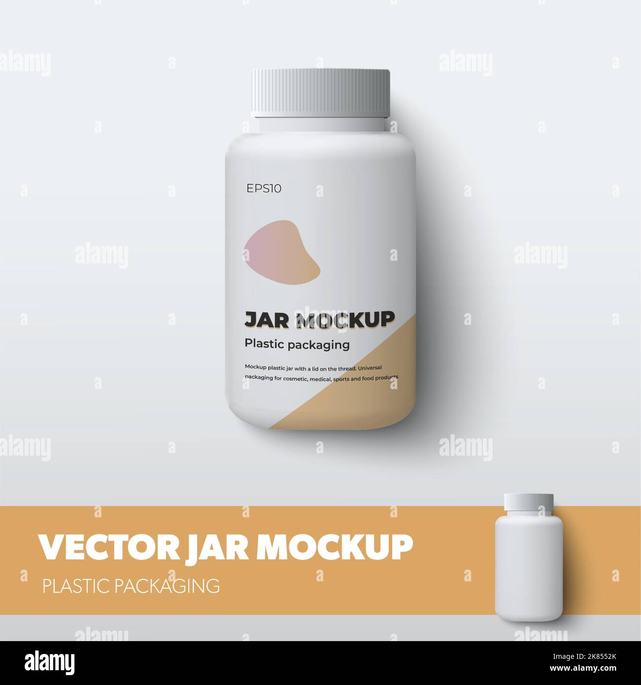 White jar vector template, isolated on background, for design ...