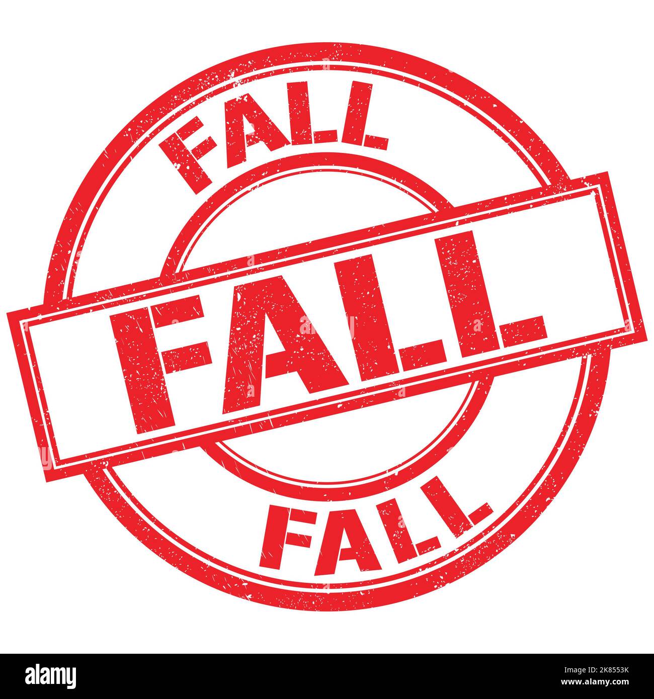 FALL text written on red round stamp sign Stock Photo - Alamy