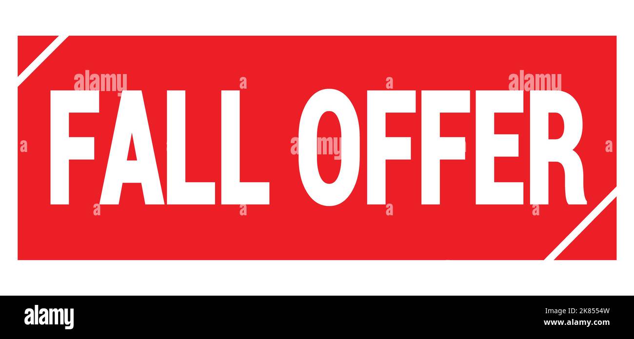 FALL OFFER text written on red grungy stamp sign Stock Photo - Alamy