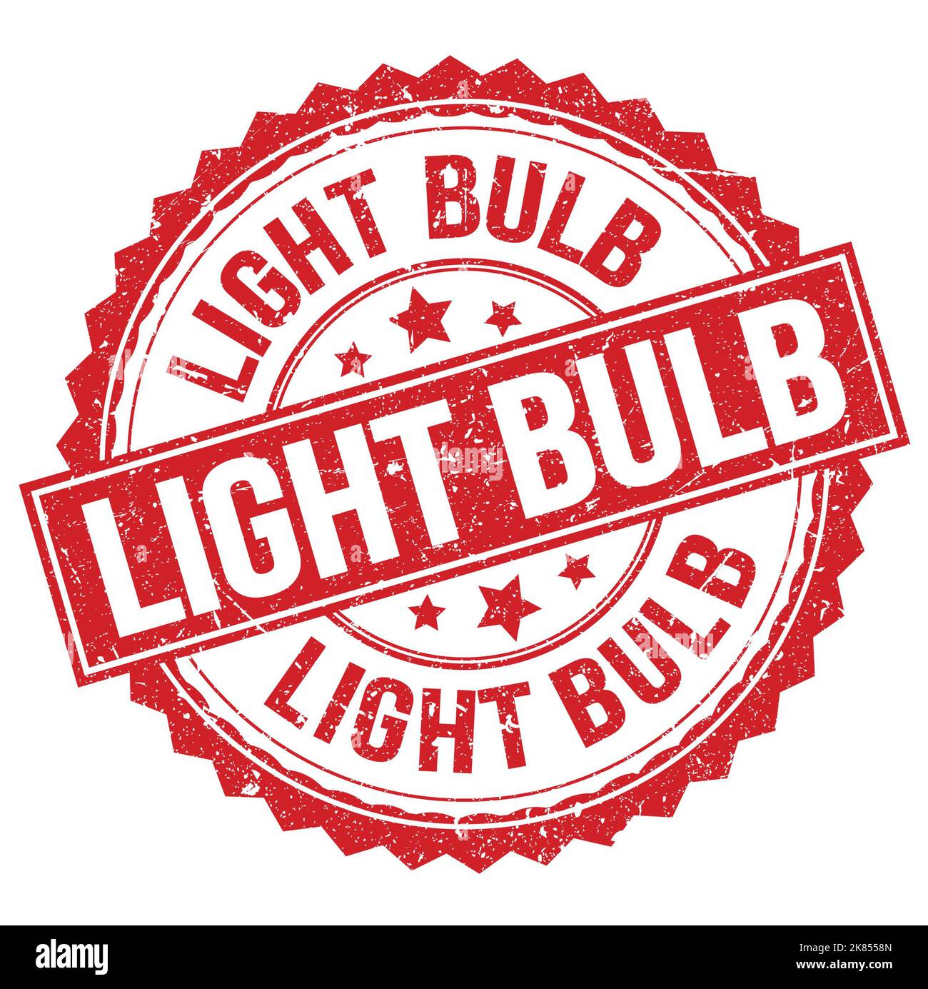 LIGHT BULB text written on red round stamp sign Stock Photo - Alamy
