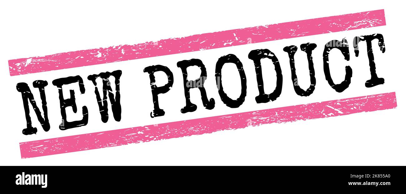 NEW PRODUCT text written on pink-black grungy lines stamp sign Stock ...