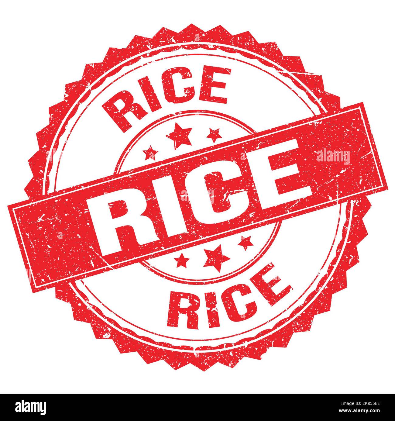 RICE text written on red round stamp sign Stock Photo - Alamy