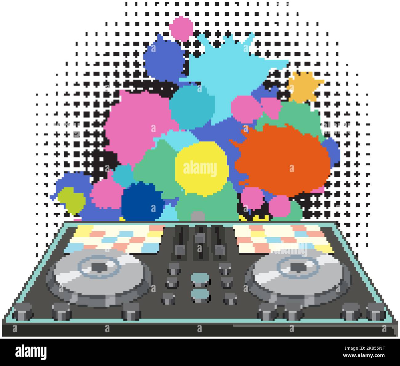 Music DJ controller icon on white background illustration Stock Vector ...