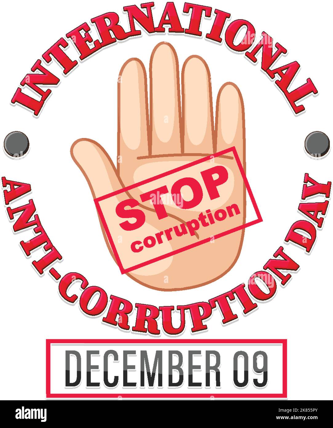 International Anti Corruption Day Poster Design illustration Stock ...