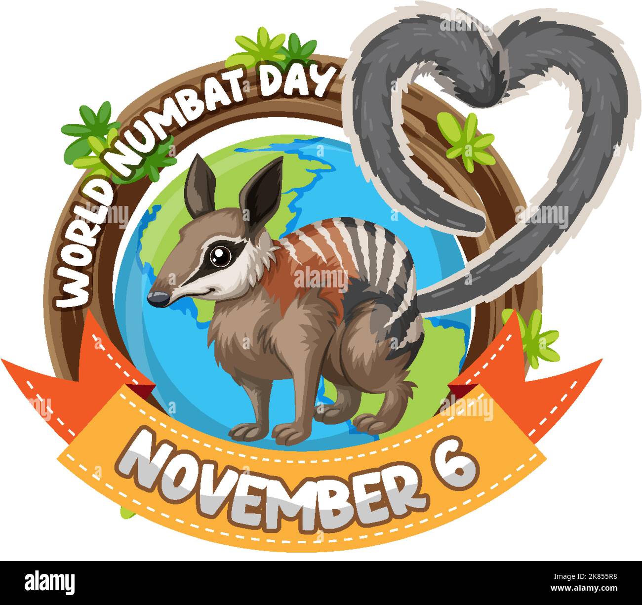 World Numbat Day Banner Logo illustration Stock Vector Image & Art - Alamy