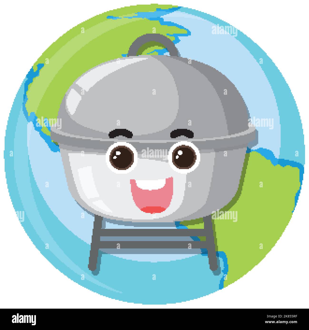 Stainless steel pot element isolated illustration Stock Vector Image ...