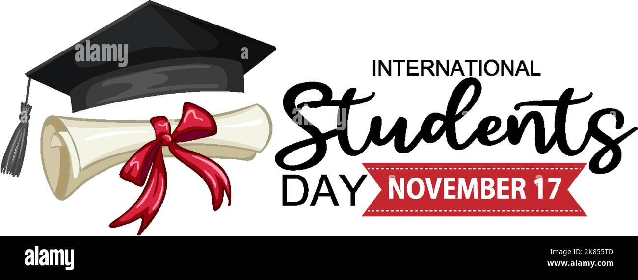 International Students Day Banner Design illustration Stock Vector ...