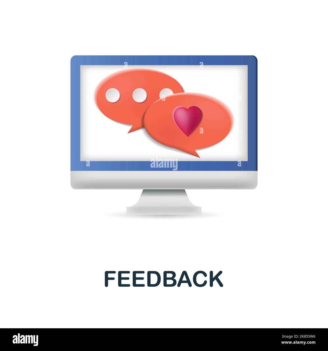 Feedback icon. 3d illustration from feedback collection. Creative ...