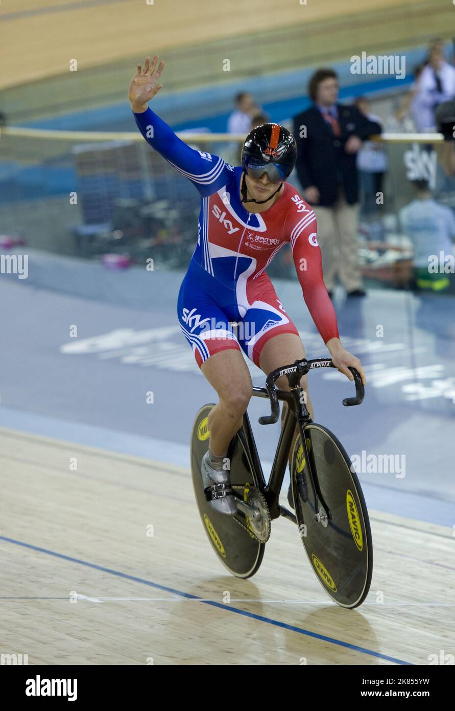 Men's team sprint, Jason Kenny wins Bronze medal Stock Photo - Alamy