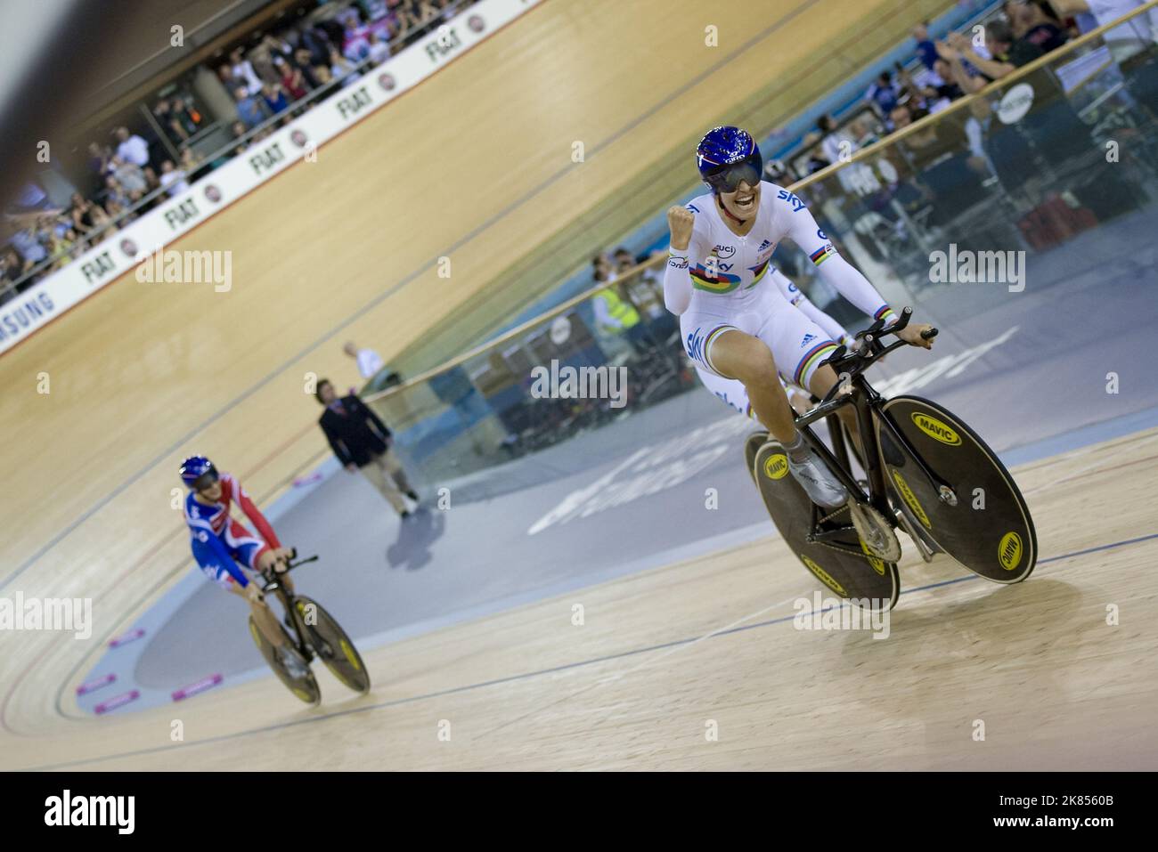 Great Britain's Joanna Rowsell, Laura Trott and Danielle King celebrate ...