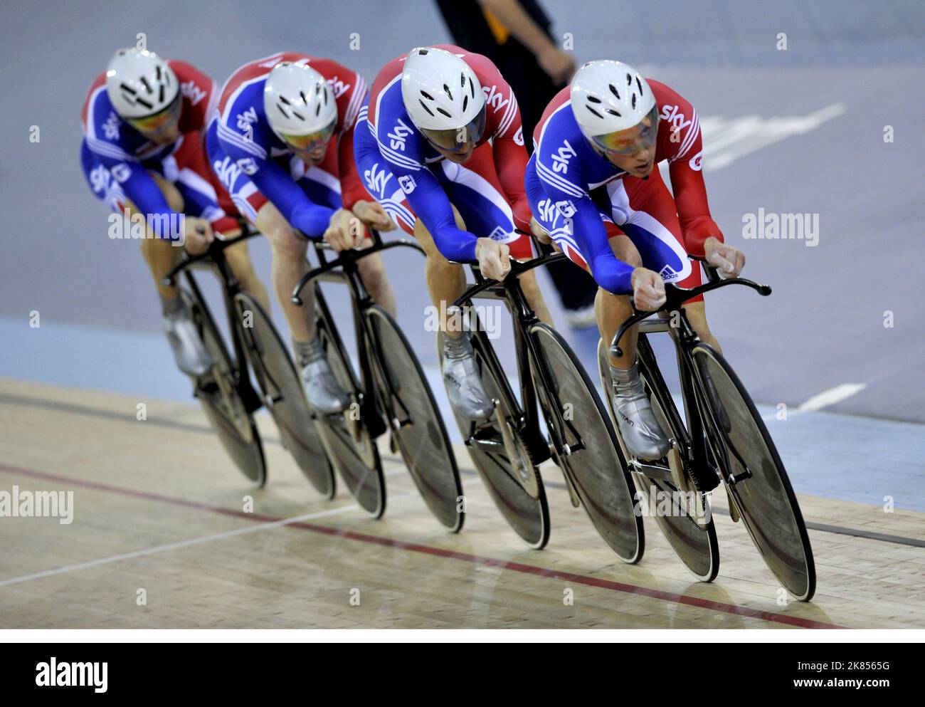 Great Britain's Steven Burke, Edward Clancy, Peter Kennaugh and Geraint ...