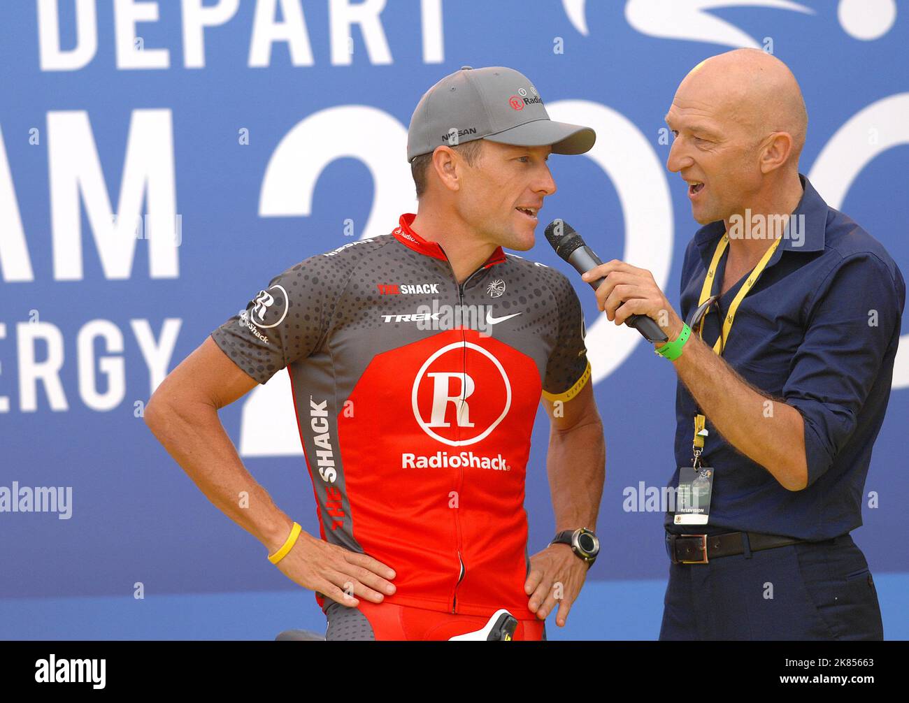 Lance Armstrong - Team RadioShack opening Team Presentation Stock Photo ...