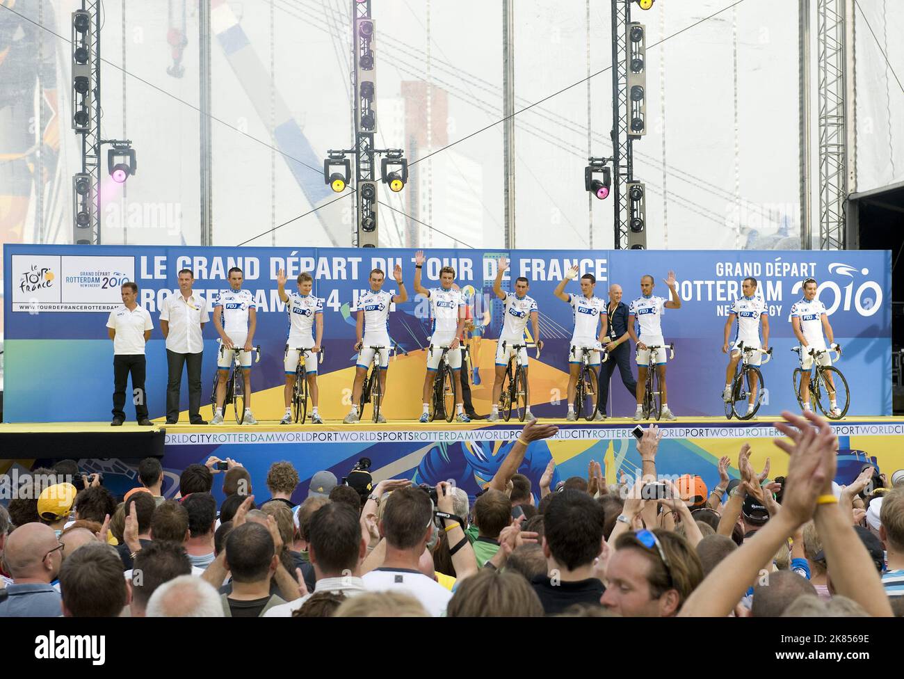 Team FDJ lines up for the opening Team Presentation Stock Photo - Alamy