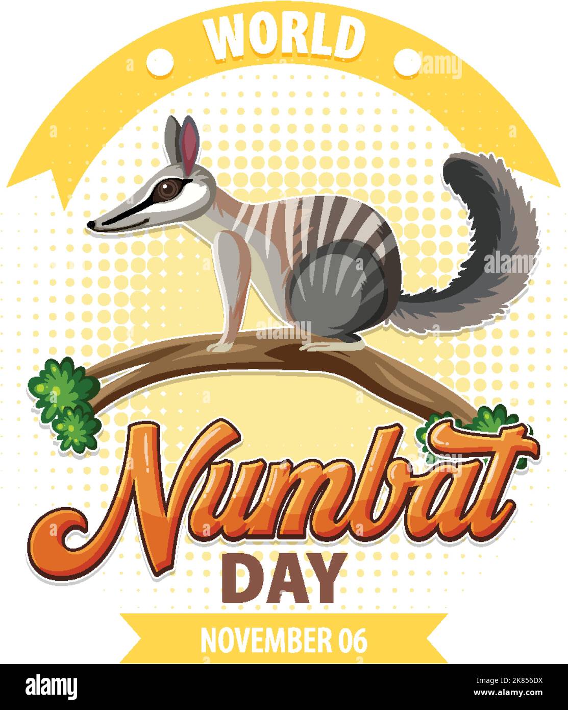 World Numbat Day Logo Design illustration Stock Vector Image & Art - Alamy