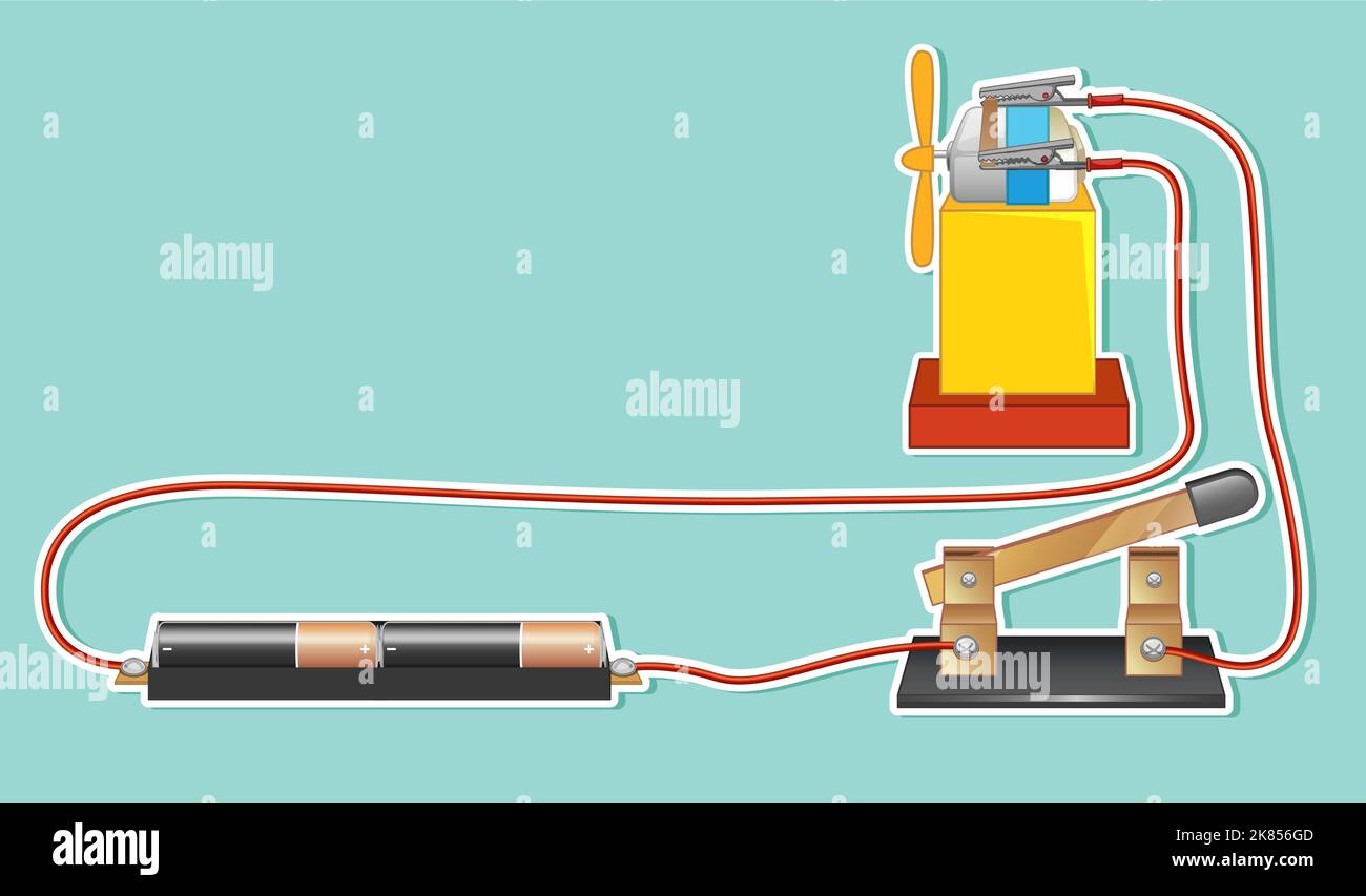 Thumbnail design with simple electric circuit illustration Stock Vector ...