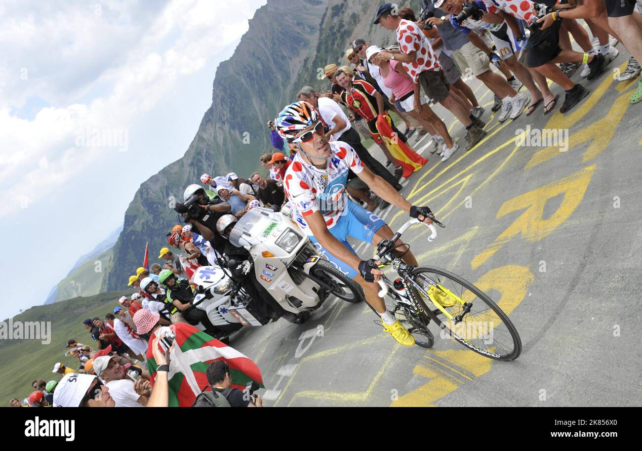 Bouygues Telecom's Anthony Charteau in action during stage 16 Stock ...