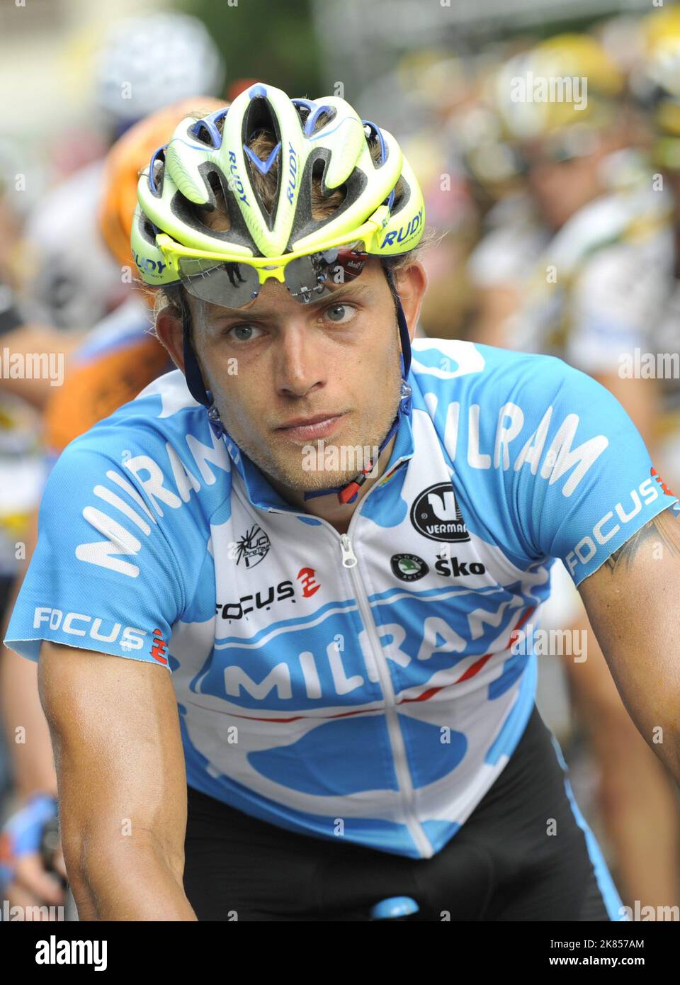Gerald Ciolek fishes stage 9 in 162nd place Stock Photo - Alamy