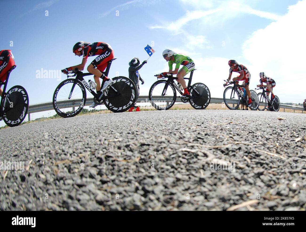 BMC Racing Team during the time trial Stock Photo - Alamy