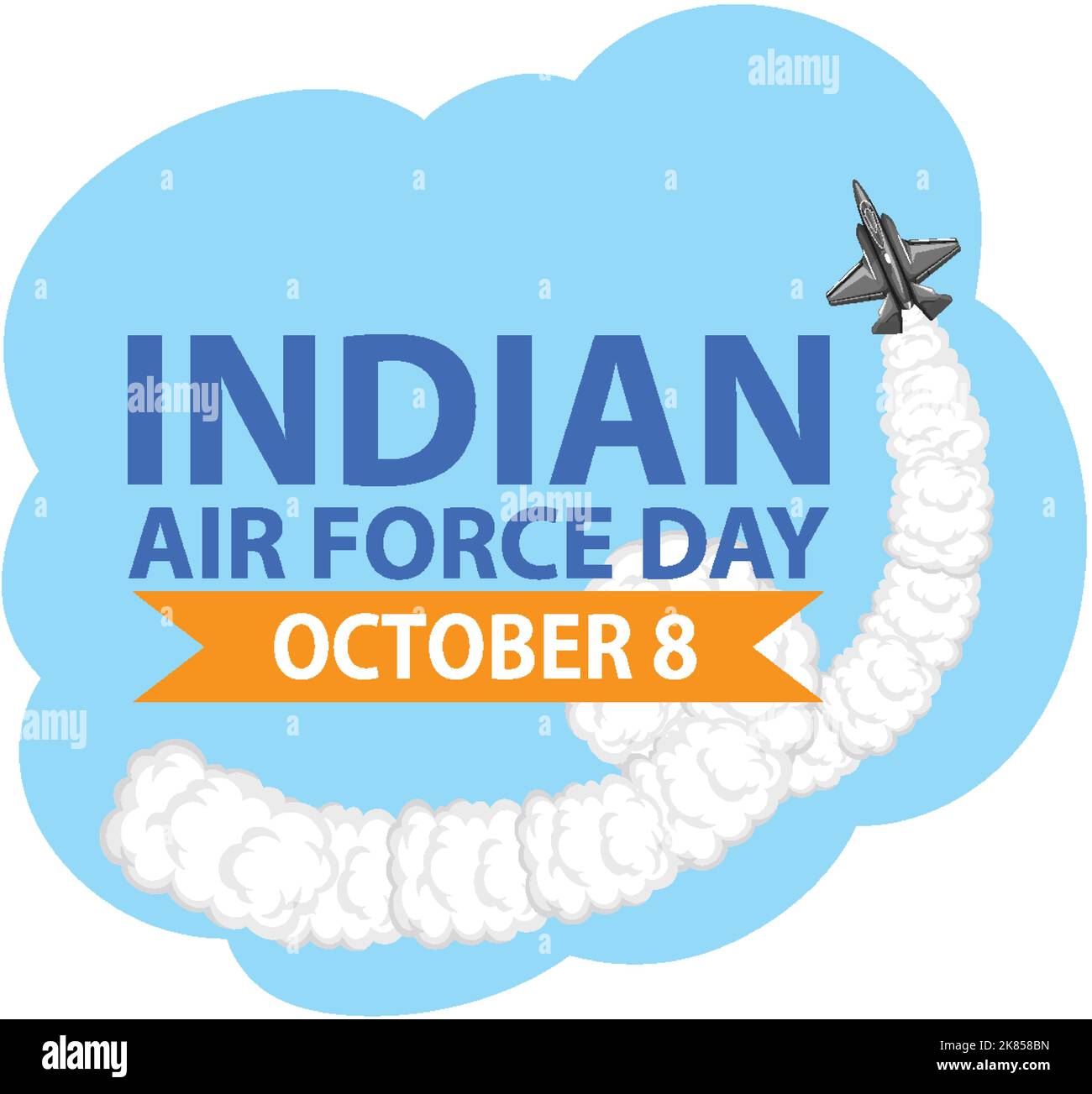 Indian Air Force Day Poster Design illustration Stock Vector Image ...