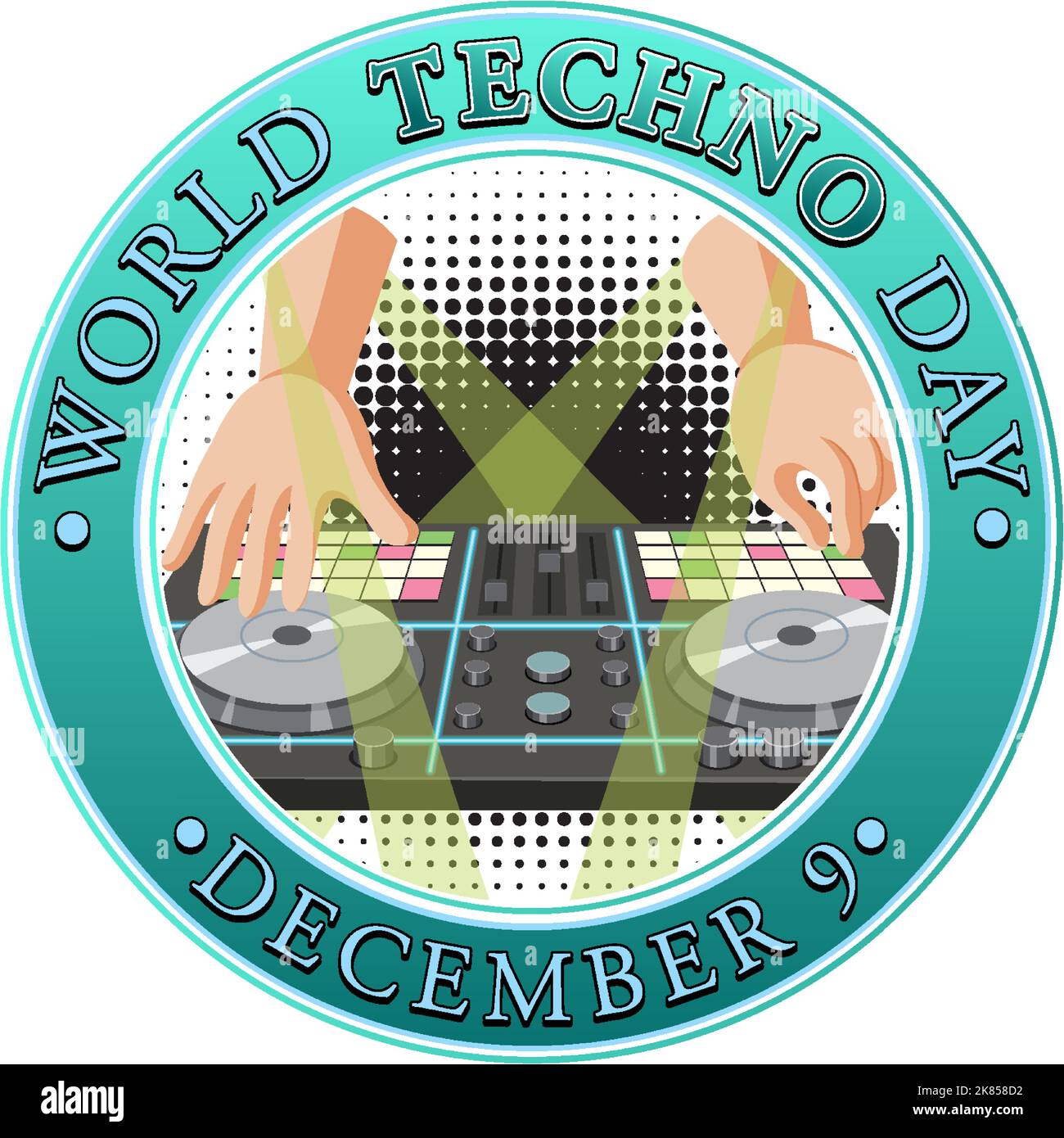 World techno day text banner design illustration Stock Vector Image ...