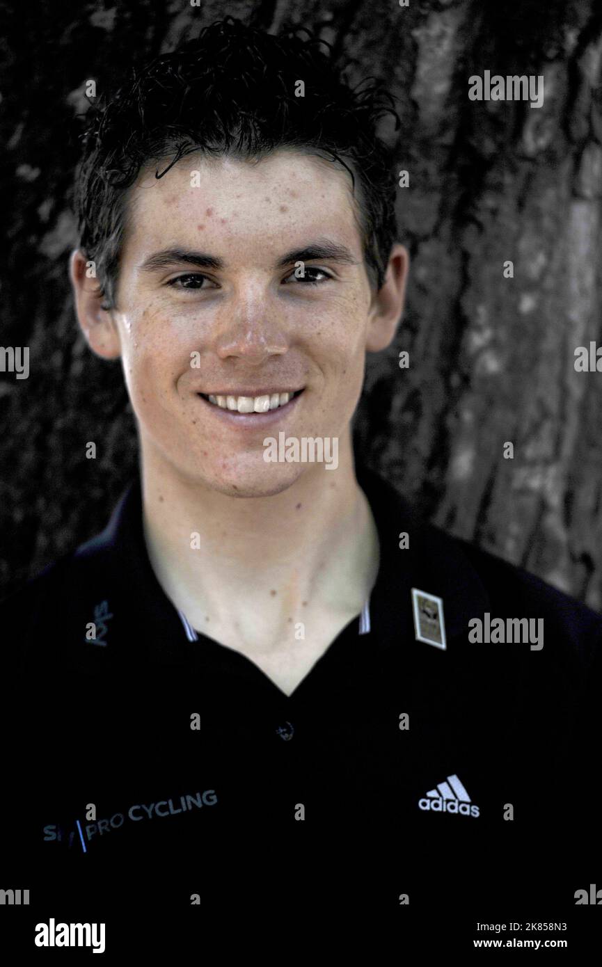 Team Sky's Ben Swift during the rest day Stock Photo - Alamy