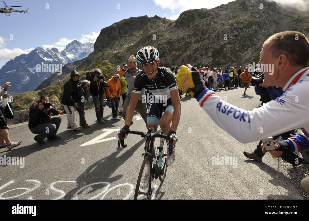 Team Leopard-Trek's Andy Schleck wins the stage Stock Photo - Alamy