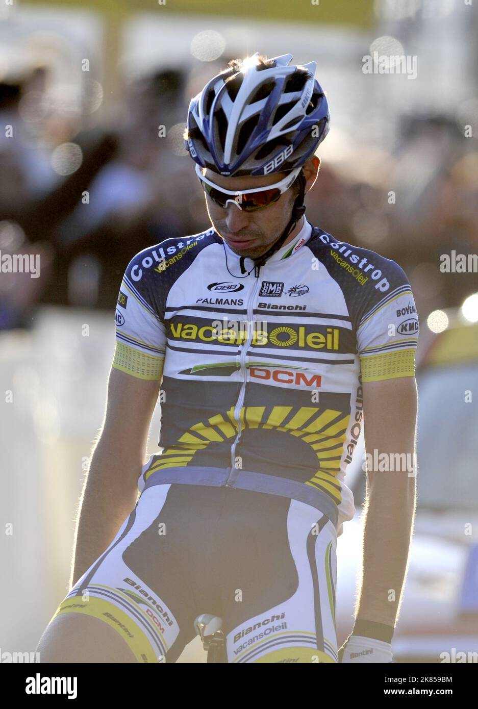 Thomas De Gendt (Bel) Vacansoleil-DCM rides over the finish line to ...