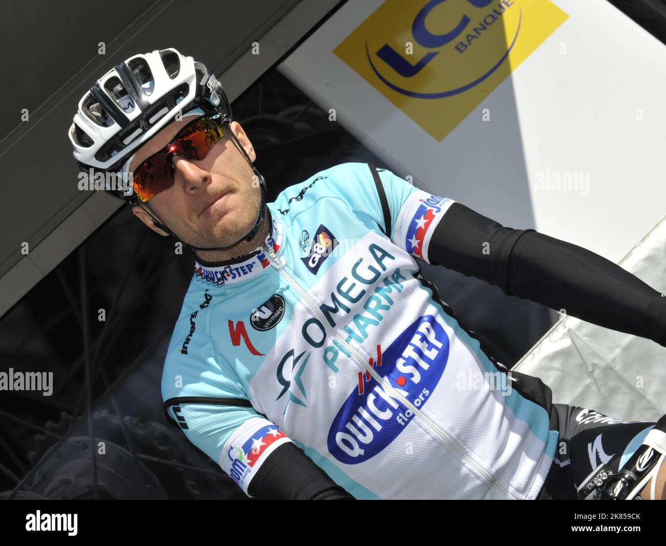 Levi Leipheimer of team Omega Pharma-Quick Step poses for a photo ...