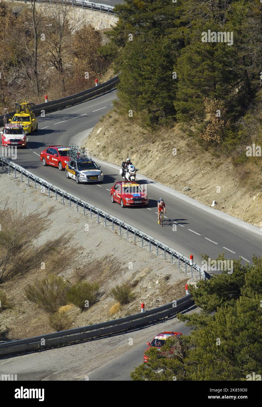 General View of Castellane on the Seventh stage of Paris -Two riders ...