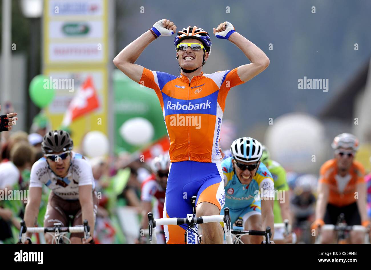 Stage 3 of the Tour of Romandy, Switzerland, Luis Leon Sanchez of team ...