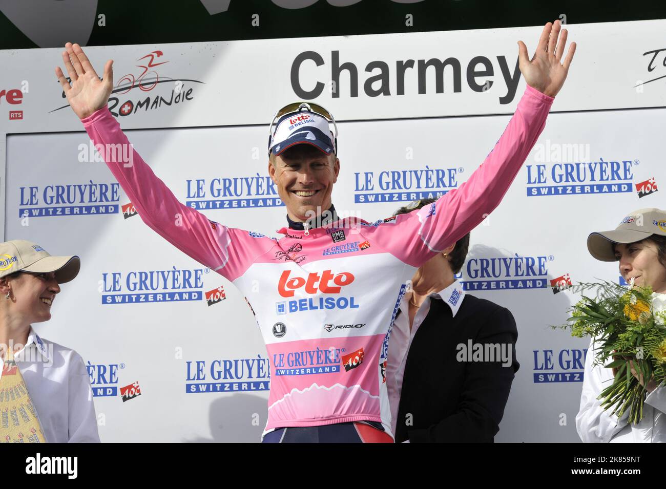 Stage 3 of the Tour of Romandy, Switzerland, Lotto Belisol's Lars Bak ...
