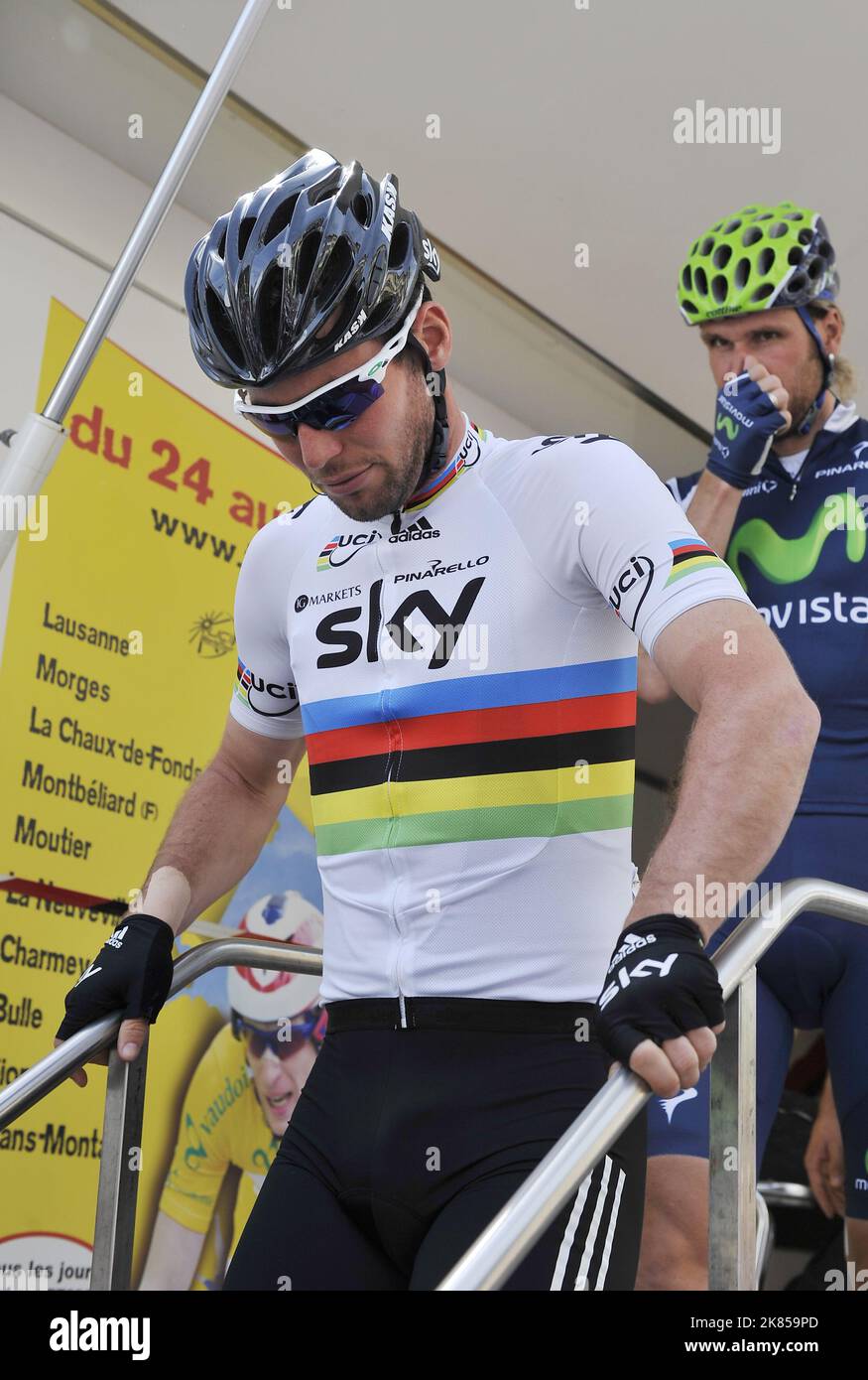 Stage 3 of the Tour of Romandy, Switzerland, Team Sky Procycling's Mark ...