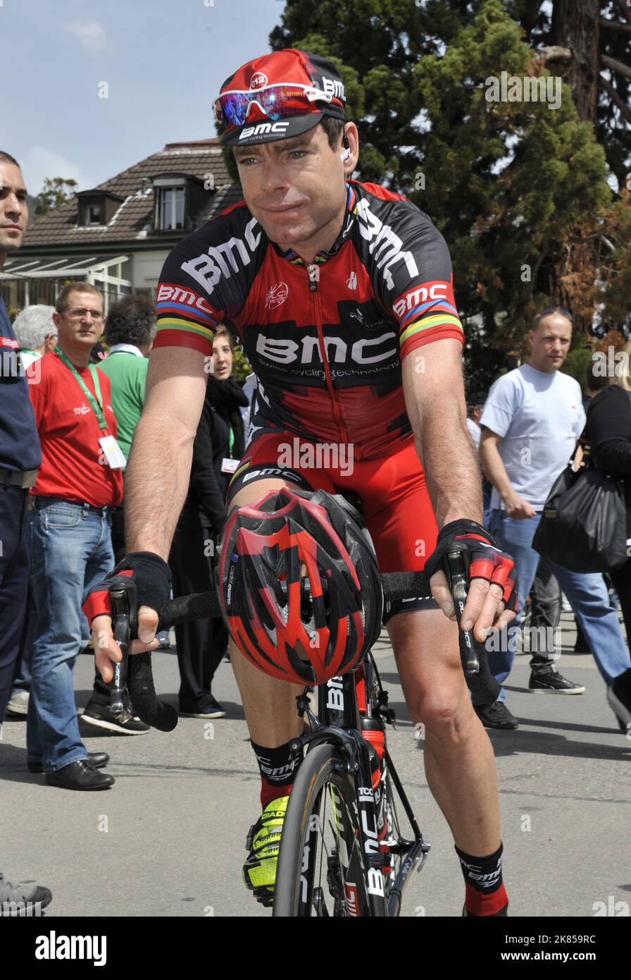 Stage 3 of the Tour of Romandy, Switzerland, Cadel Evans of Team BMC ...