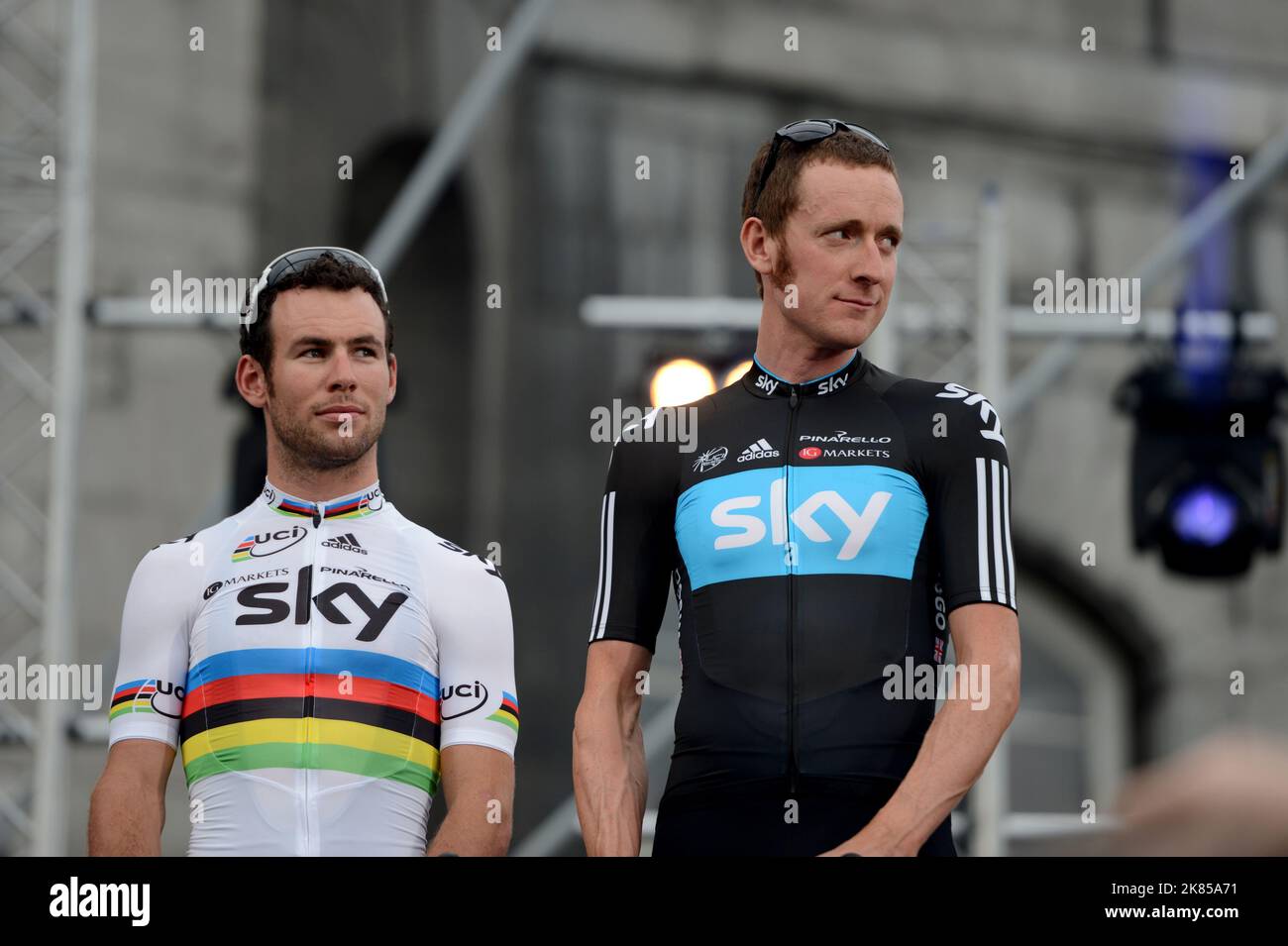 Mark Cavendish and Bradley Wiggins team Sky Procycling Stock Photo - Alamy