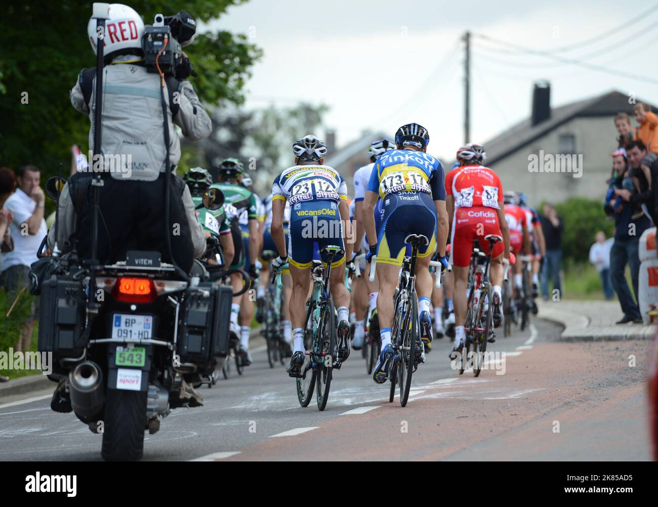Tour de France Stage 1 Liege - Seraing Belgium, the peloton ride away ...